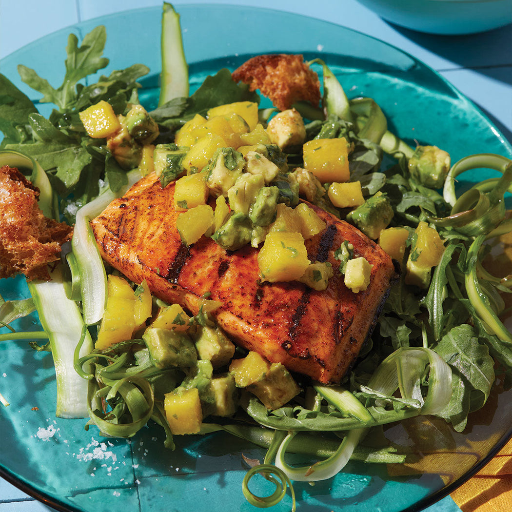 Grilled Salmon with Avocado Mango Salsa Recipe – Secret Island Salmon